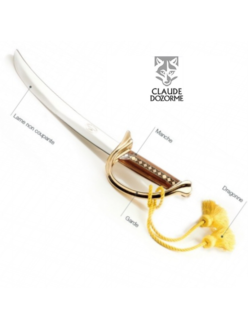 Sabre à champagne Prestige Lafayette - Manche Lamina vert - Socle acajou